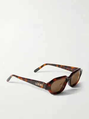 Loewe Rectangular Acetate Sunglasses - Tortoiseshell