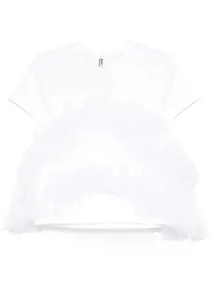 Noir Kei Ninomiya Ruffled T-shirt - White