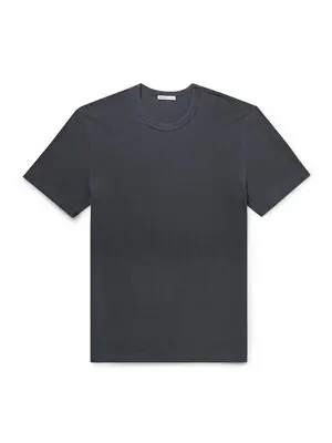 JAMES PERSE Combed Cotton-jersey T-shirt - Blue