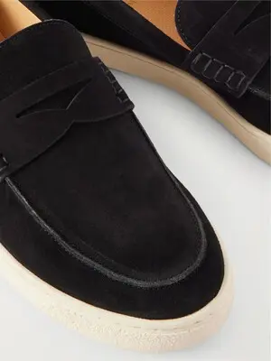 Brunello Cucinelli Suede Penny Loafers