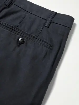 Canali Garment-dyed Stretch-lyocell And Cotton-blend Trousers