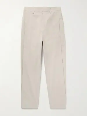 AMOMENTO Straight-leg Cotton-blend Trousers