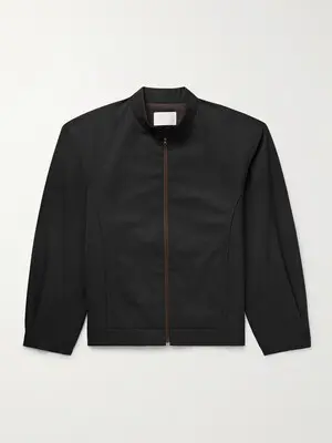 AMOMENTO Striped Wool-blend Jacket