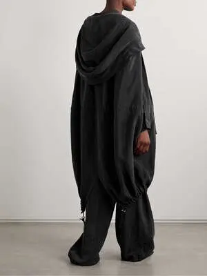 Another Tomorrow Oversized Hooded Tencel Lyocell Jacket