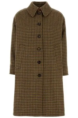 Chloé Checked Oversized Mid Length Coat - Multi