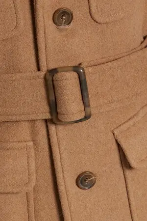 FRAME Melton Belted Felt Jacket