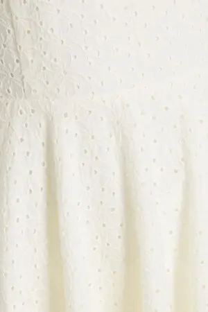 FRAME Broderie Anglaise Cotton Midi Dress
