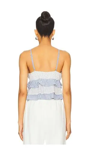 Majorelle Aruba Cropped Top With Ruffle Trim
