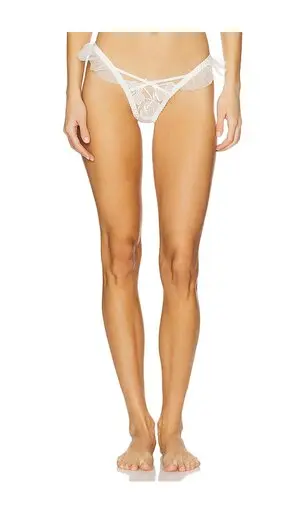 For Love & Lemons Blushing Blooms Thong Panty - White