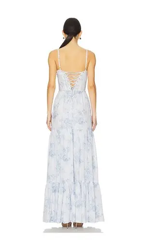 V. CHAPMAN Gwen Gown - Blue Tapestry Rose