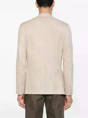LARDINI Brooch-detail Blazer - Neutrals