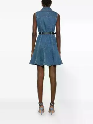 SELF-PORTRAIT Sleeveless Denim Mini Dress