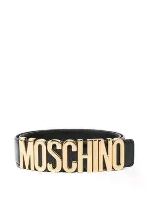 Moschino Lettering Belt - Black