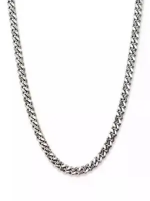 John Hardy Tone Curb-chain Necklace - Silver
