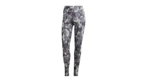 Adidas Optime Essentials Allover Print Flower Tiedye Leggings - Black/grey Five