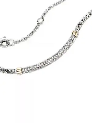 John Hardy 14k Yellow Gold And Sterling Diamond Pavé Necklace - Silver