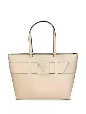Armani Exchange Logo-plaque Tote Bag - Neutrals