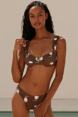 DIPPIN DAISY'S Rosette Bikini Bottom - Brown Pattern