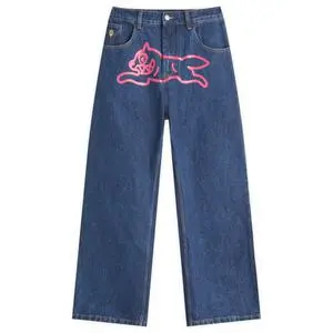 Icecream Embroidered Jeans For Men