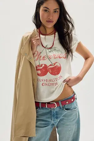 Free People We The Free Nova Graphic Tee - Cherry Combo
