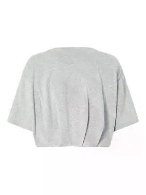 Pinko Logo-embroidered T-shirt - Grey