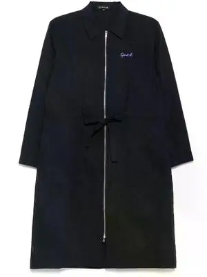 AGNES B. Seersucker Shirt Dress - Blue