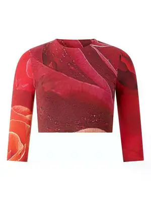 Roberto Cavalli Rose-print T-shirt