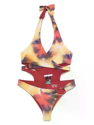 Patrizia Pepe Tie-dye One-piece Swimsuit - Red