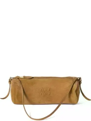 Miu Miu Suede Shoulder Bag - Green