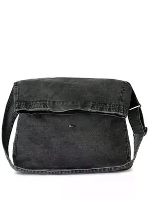 Our Legacy Oversized Denim Messenger Bag - Black