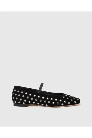 Paige Joya Studded Flats - Black