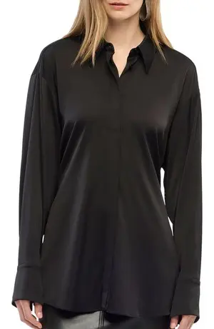 Another Tomorrow Bias Button Shirt