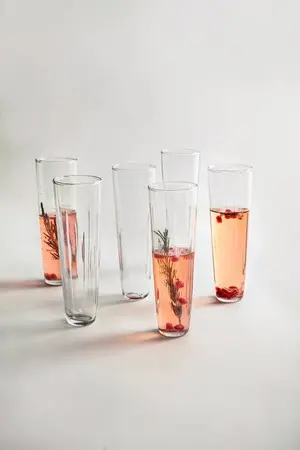 THE COLLECTIVE Flutes Set Of 6 - Clear