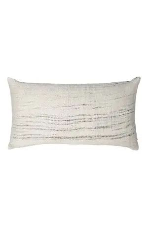 Voz Pima Lineas Lumbar Pillow - Ivory/black
