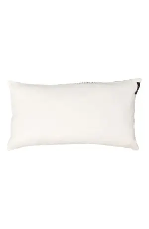 Voz Solid Lumbar Pillow In Black Pima Cotton - Ivory