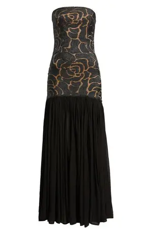 Sonya Moda Eden Strapless Gown In Black - 70% Off | Editorialist
