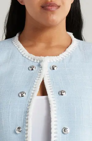 TAHARI ASL Bouclé Crop Jacket