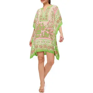 Trina Turk Theodora Floral Print Caftan Dress