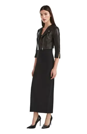 Rudsak Winni Fitted Cropped Leather Jacket