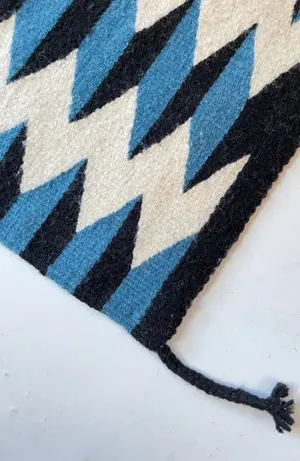 ARCHIVE NEW YORK Teo And Black Handwoven Flatweave Wool Rug