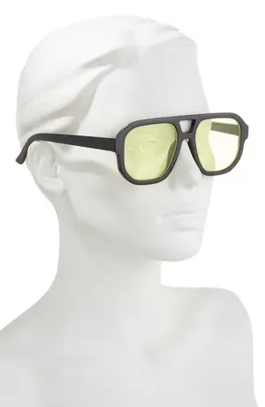 Bp. Oversized Aviator Sunglasses - Black-yellow
