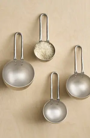 THE COLLECTIVE Forge Measuring Scoopsset Of 4 - Pewter