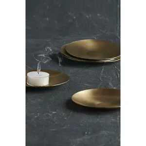 THE COLLECTIVE Plates Extra Small Set Of 6 - Brass