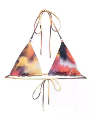Patrizia Pepe Tie-dye Bikini Top - Red