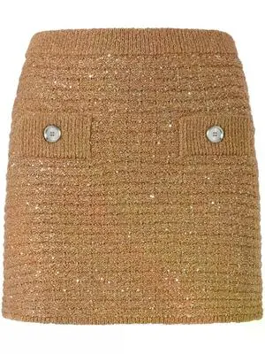 Pinko Sequin-embellished Mini Skirt