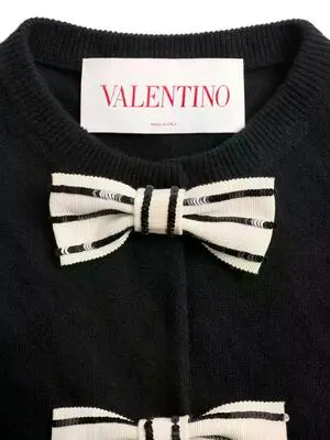 Valentino Garavani Embellished-bow Cardigan