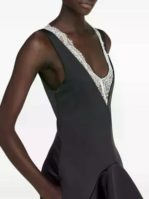 JW Anderson Draped-hem V-neck Dress