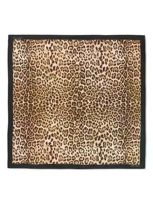 JIMMY CHOO Leopard-print Scarf - Neutrals
