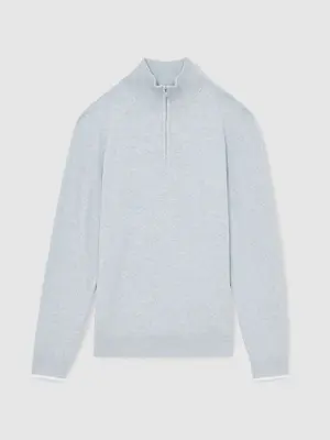 REISS Cotton-blend Half-zip Jumper
