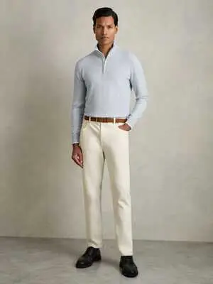 REISS Cotton-blend Half-zip Jumper